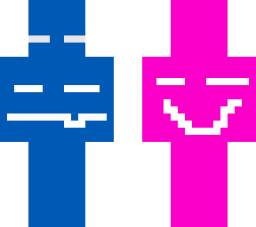 Blue and ping hunter | Minecraft Skin