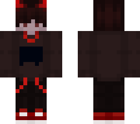 Red and black demon boy | Minecraft Skin