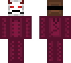 Serious of Face Masked of Devil a Man | Minecraft Skin