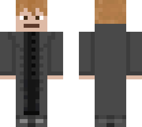 button up no tie (black Trenchcoat) | Minecraft Skin