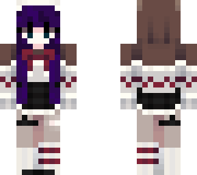 Purple Hair Christmas Girl Redone | Minecraft Skin