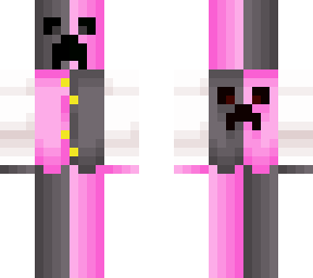 Grey and pink professional creeper! | Minecraft Skin