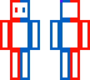 red & blue man | Minecraft Skin