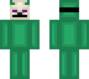 Man of Devil a Entity Green Outfit of Scary Mask | Minecraft Skin