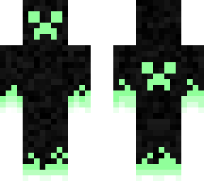 Neon fire creeper | Minecraft Skin