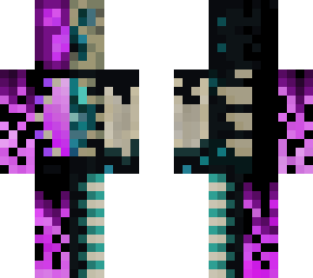 Half and Half Sculk Ender Creeper | Minecraft Skin