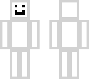 White body grey outline | Minecraft Skin