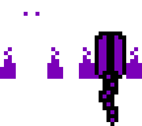 ender dragon style dragon person with purple ender dragon flame hands ...