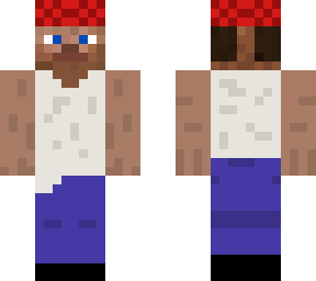reverse mohawk steve with beanie | Minecraft Skin