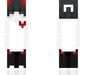 Red Horns + Heart Sweatshirt | Minecraft Skin