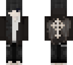 Goth Girl - Goth Jacket - Cross Wings | Minecraft Skin
