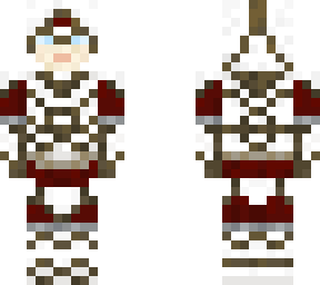 Snow Elf - Alex - Heavy Armor with Hooded Crown Helmet | Minecraft Skin
