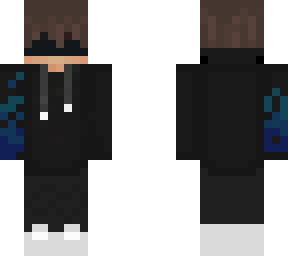 Blindford hoodie w/ blue fire arms | Minecraft Skin