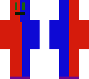 Half Red Half Blue Man | Minecraft Skin