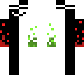 Red and Green (Black and White Soul Flames) | Minecraft Skin