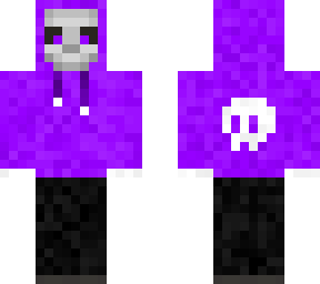 Purple Hoodie Skeleton | Minecraft Skin