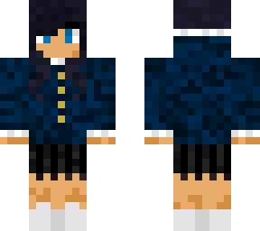 Ein/Pierce skin (Female twist) wearing a school outfit | Minecraft Skin
