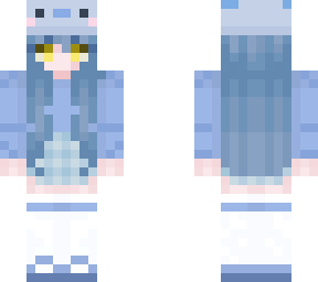 Axlotel Blue Girl(not mine but I edited it) | Minecraft Skin