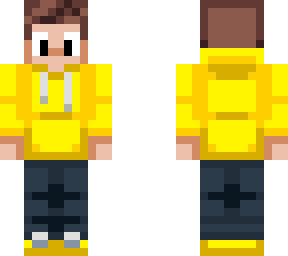 Yellow Hoodie Hive Style | Minecraft Skin