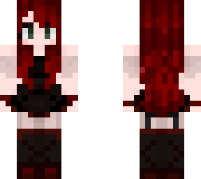 red goth vampire cute | Minecraft Skin
