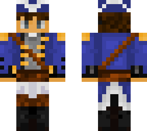 Moonshine Soldier Skin - Ben's Version [Final - Blue Hat] | Minecraft Skin