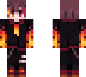 fire gamer boy | Minecraft Skin
