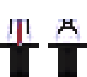 [ORIGINAL BY @Etherwood] Simple Suit & Red Tie | Minecraft Skin