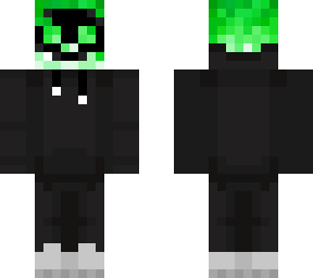 Flaming green skull | Minecraft Skin