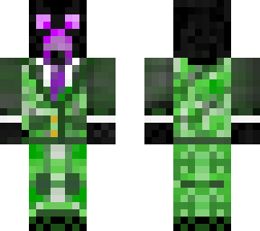Half creeper Hald Enderman with creeper suit | Minecraft Skin
