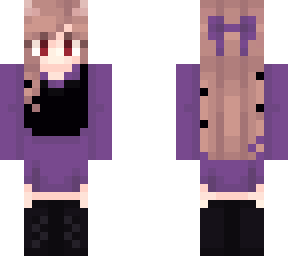 tina purple tanktop dress | Minecraft Skin