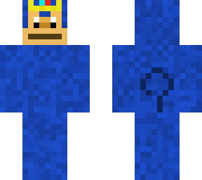 Fluffy blue monkey with crown pt.2 | Minecraft Skin