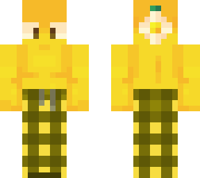 Yellow Pikmin with pjs updated | Minecraft Skin