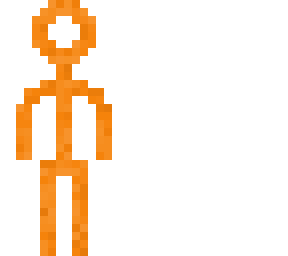 2D Orange Stickman (Alan Becker) | Minecraft Skin