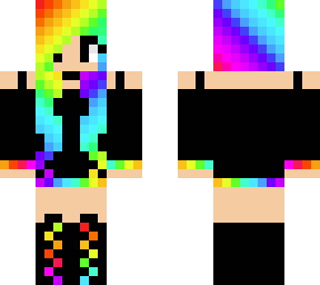 RAINBOW SCENE GIRLLL :3 | Minecraft Skin