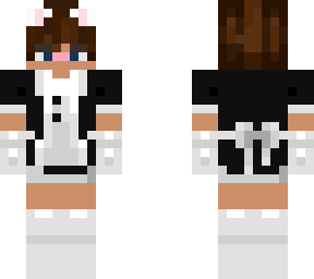 Cat Boy maid femboy tan brown | Minecraft Skin