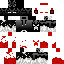 Gray and white enderman with red outer layer | Minecraft Skin