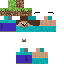 Steve Holding A Dirt Block | Minecraft Skin