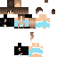 Brunette girl off shoulder | Minecraft Skin