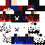 Red Blue color mix Gamer skin | Minecraft Skin