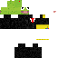 Backwards Kermit the frog with infinity gauntlet | Minecraft Skin