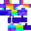 Blue Corruption - Neon Rainbow Steve | Minecraft Skin