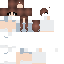 Cute cottagecore girl with Brown hair | Minecraft Skin