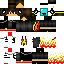Fire gamer wearing a skeppy mask | Minecraft Skin