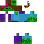 zombie with brain sticking out | Minecraft Skin