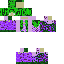 Green and purple zombie girl | Minecraft Skin