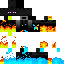 Blue & Red Fire Enderman skin | Minecraft Skin