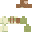 Cottagecore Girl W Mushroom Top and Checkered Pants | Minecraft Skin