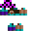 Steve holding a missing texture block | Minecraft Skin