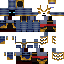 Water man blacked out face | Minecraft Skin