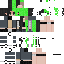 Green and Black Split dye | Minecraft Skin
